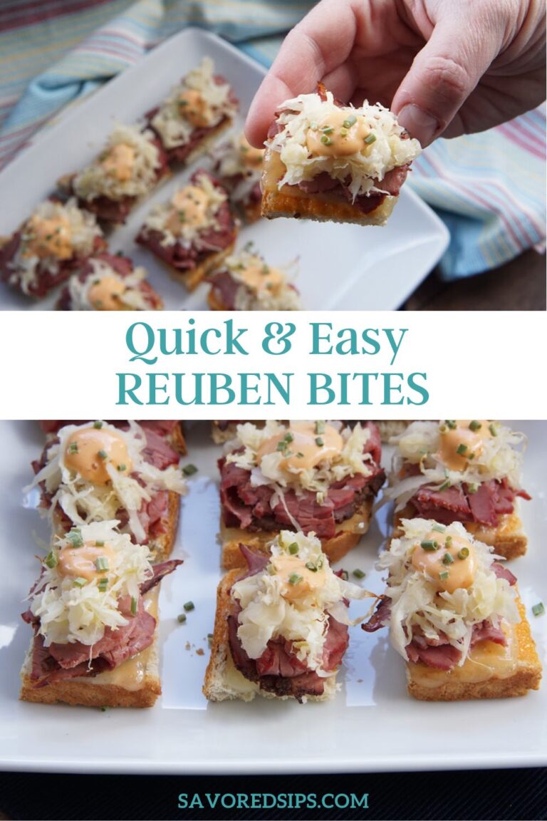 Simple & Delicious Reuben Bites - Savored Sips