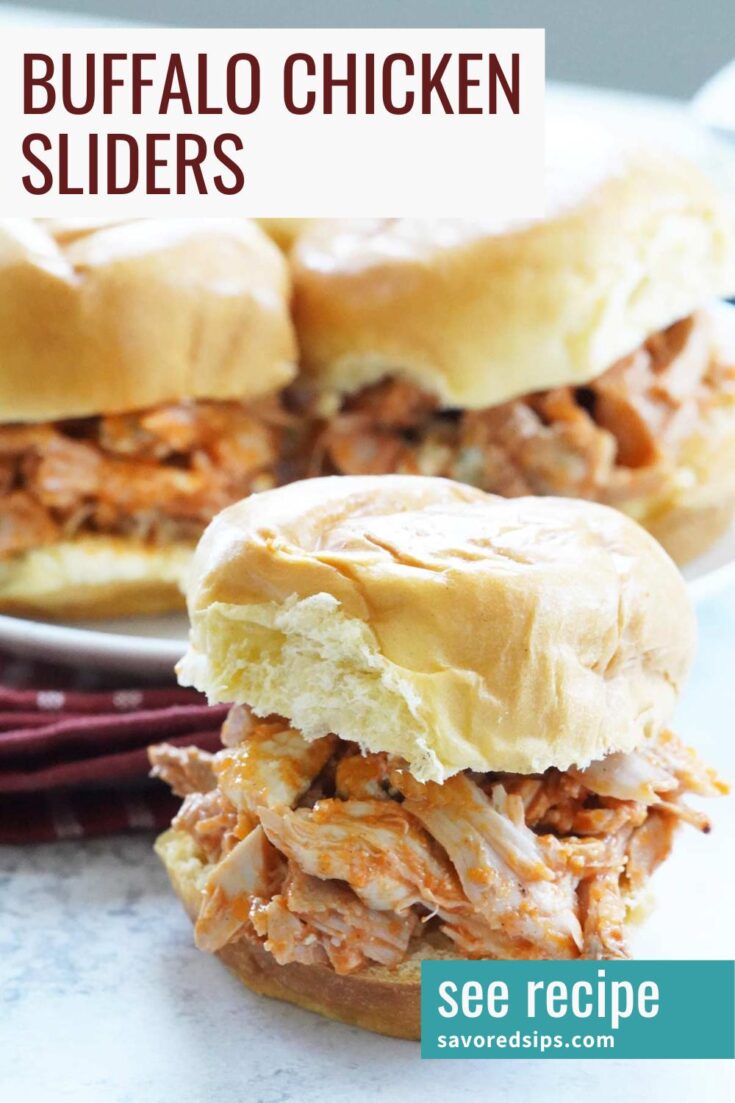 Buffalo Chicken Sliders - Savored Sips