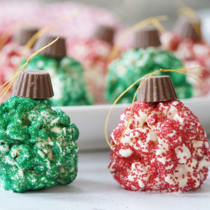 Christmas Ornament Popcorn Balls Recipe - Savored Sips