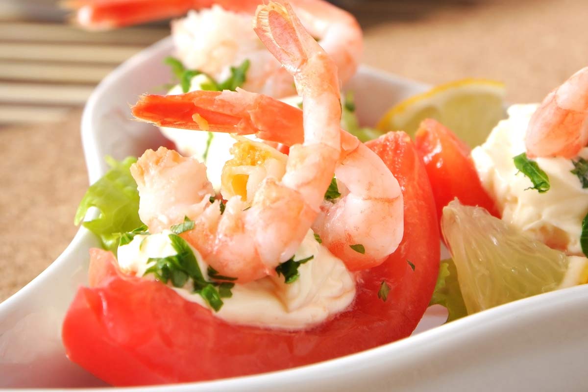 Tomato Shrimp Boat Appetizer - Savored Sips