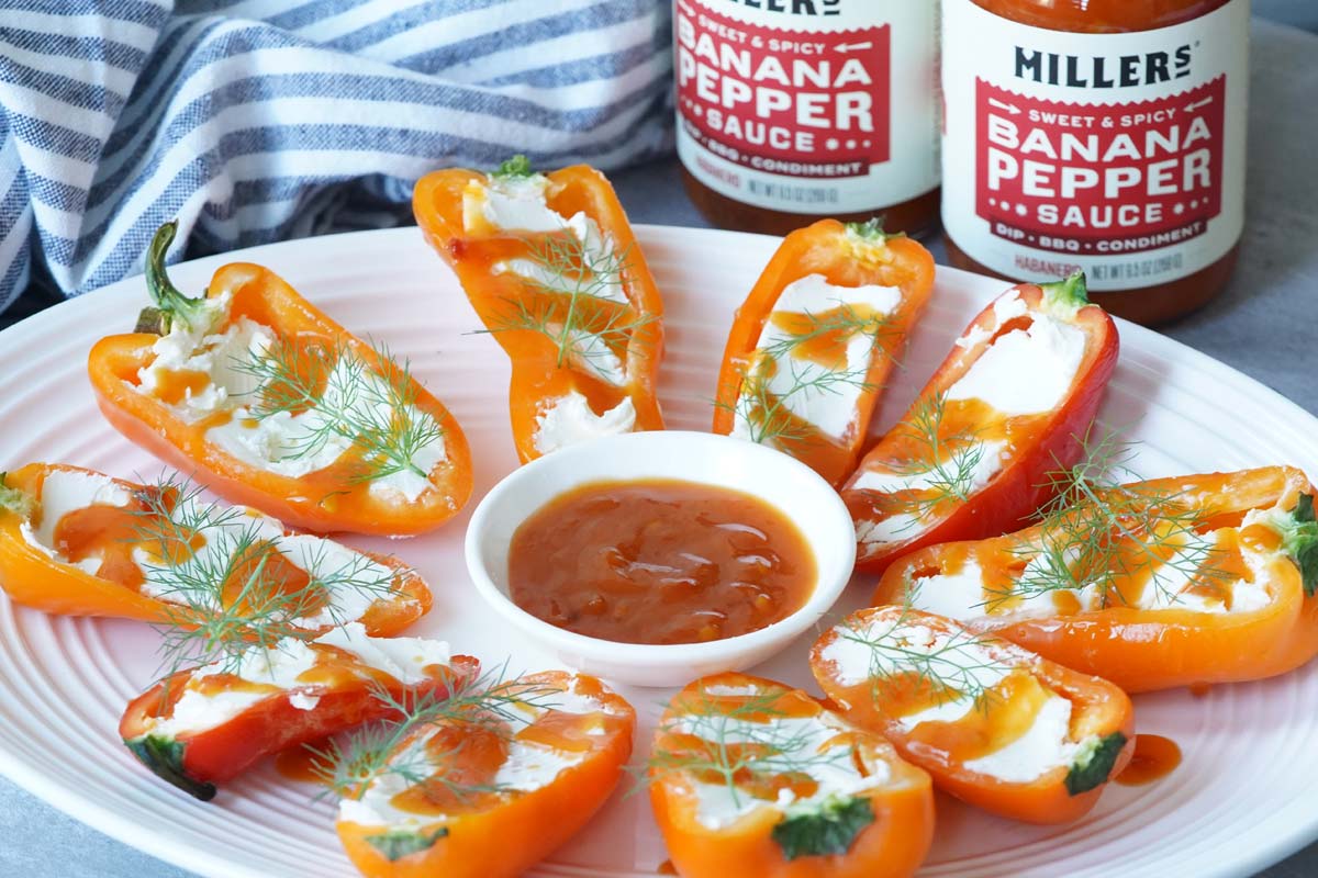 Habanero & Cream Cheese Mini Peppers - Savored Sips