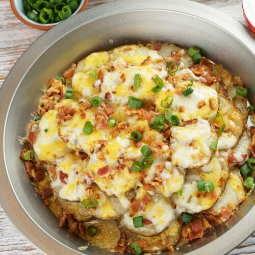 Loaded Irish Pub Potato Nachos - Savored Sips