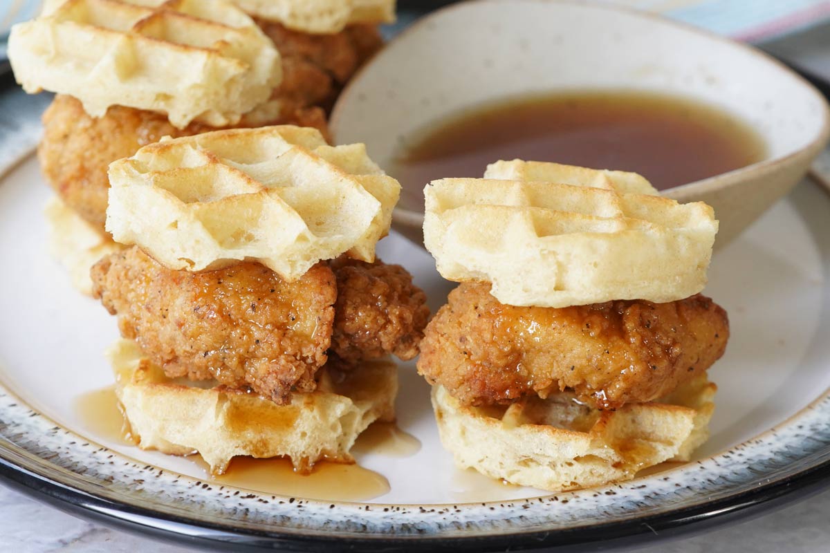 Chicken & Waffle Sliders - Savored Sips