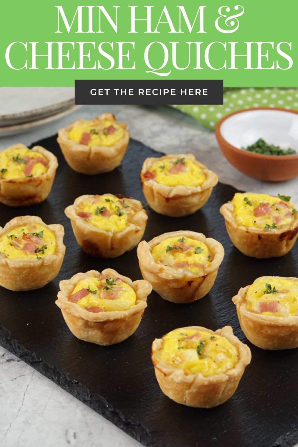 Mini Ham & Cheese Quiches - Savored Sips