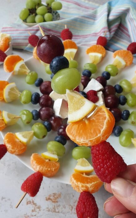 Rainbow Fruit Skewer Platter Savored Sips