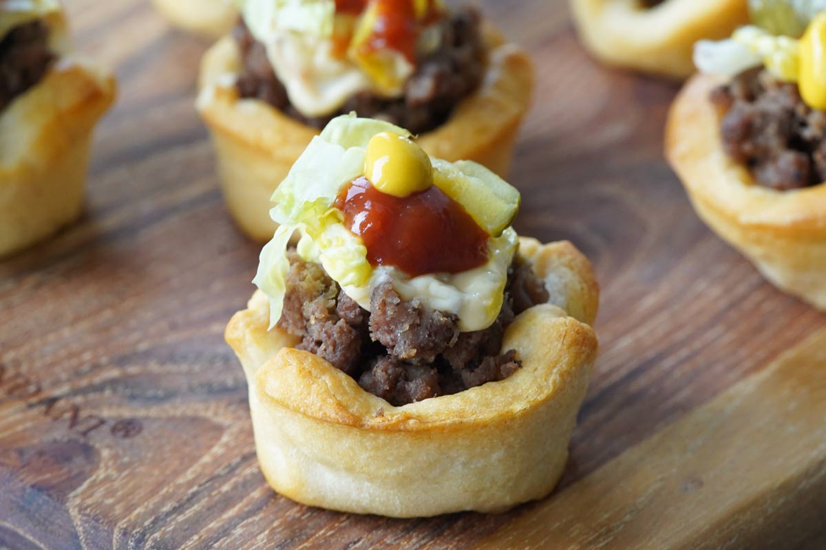 Mini Cheeseburger Cups - Savored Sips