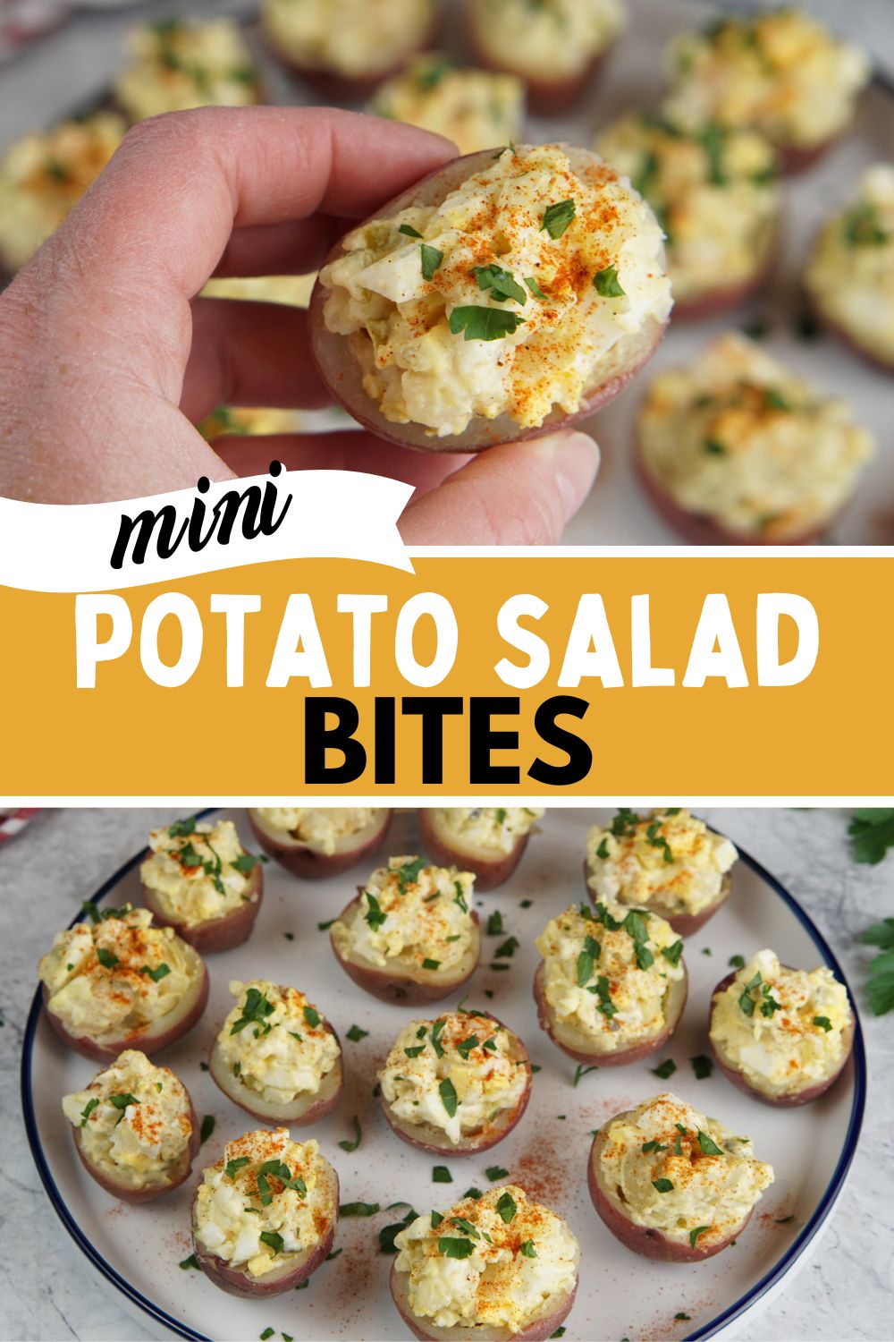 Mini Potato Salad Bites - Savored Sips