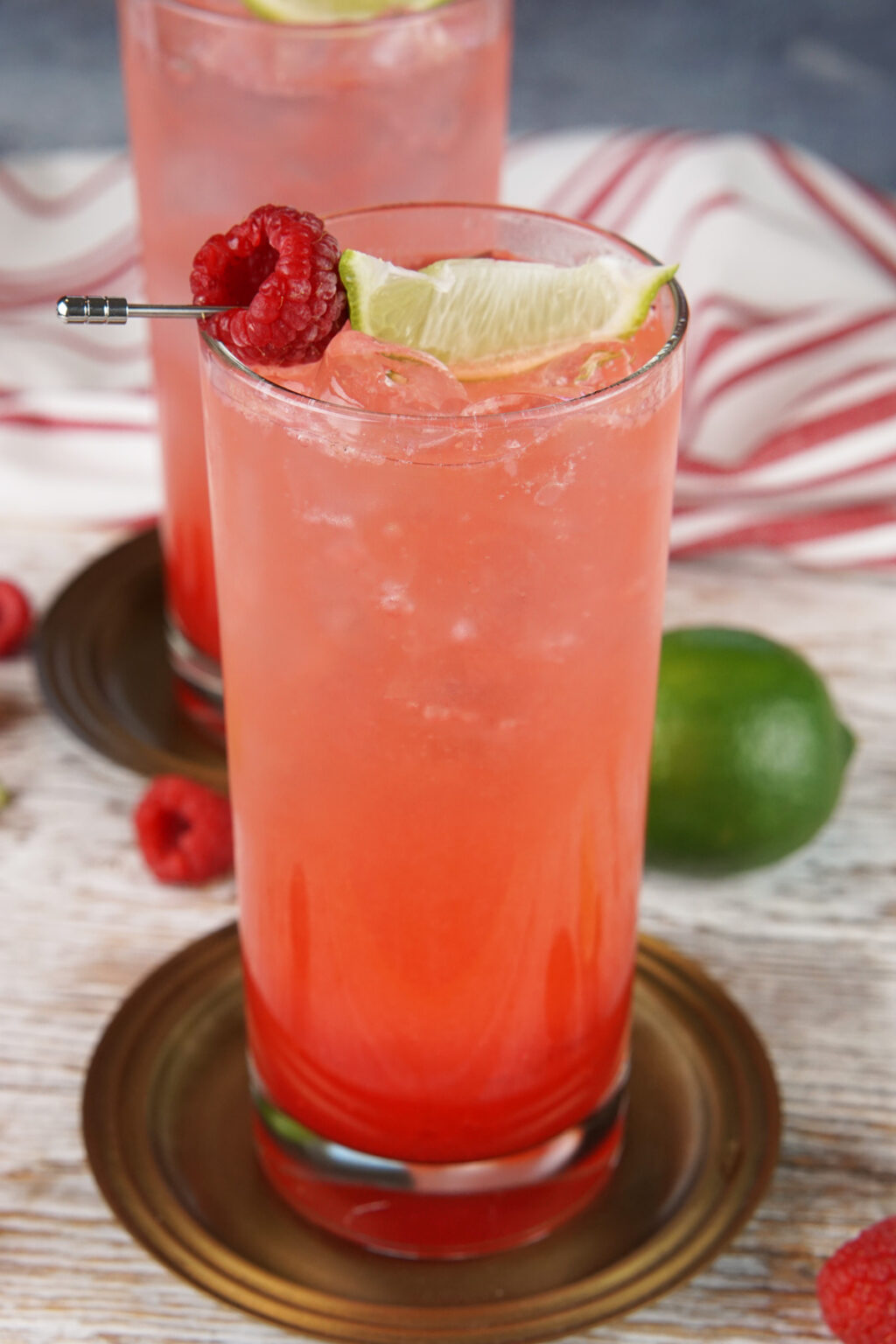 Raspberry Lime Fizz Mocktail - Savored Sips