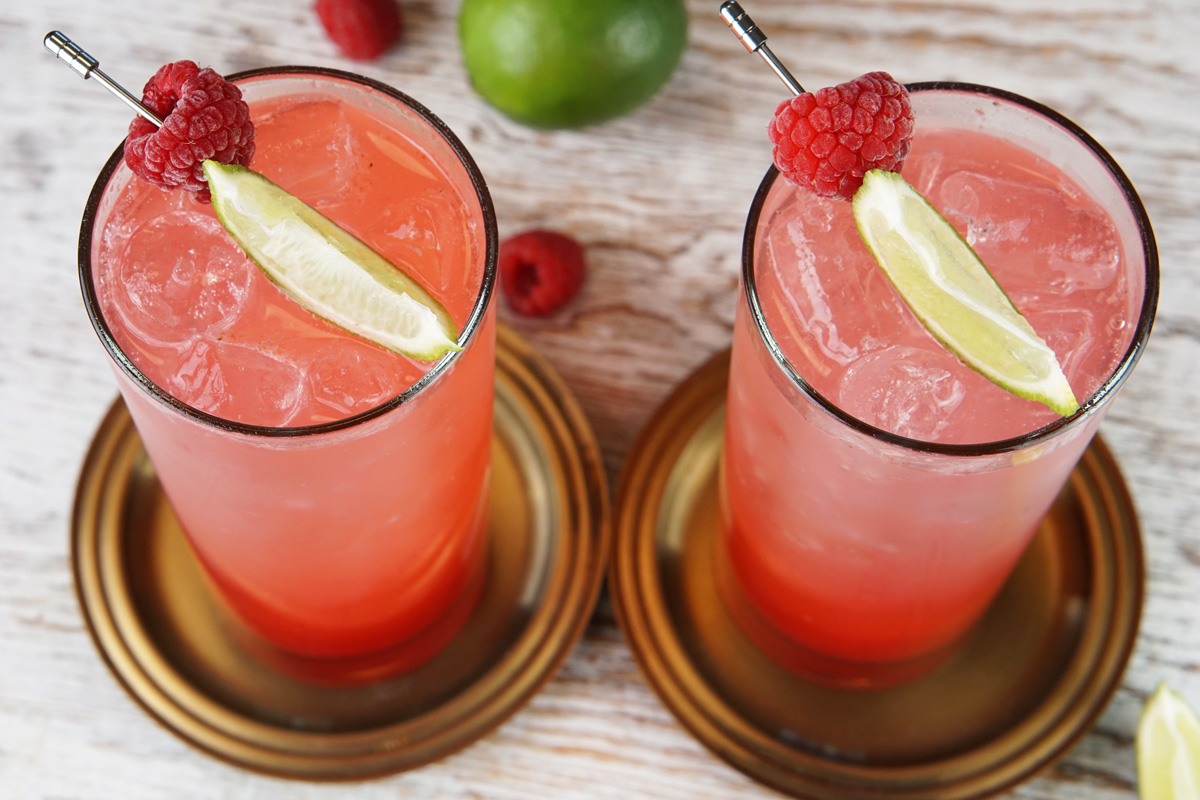 Raspberry Lime Fizz Mocktail - Savored Sips