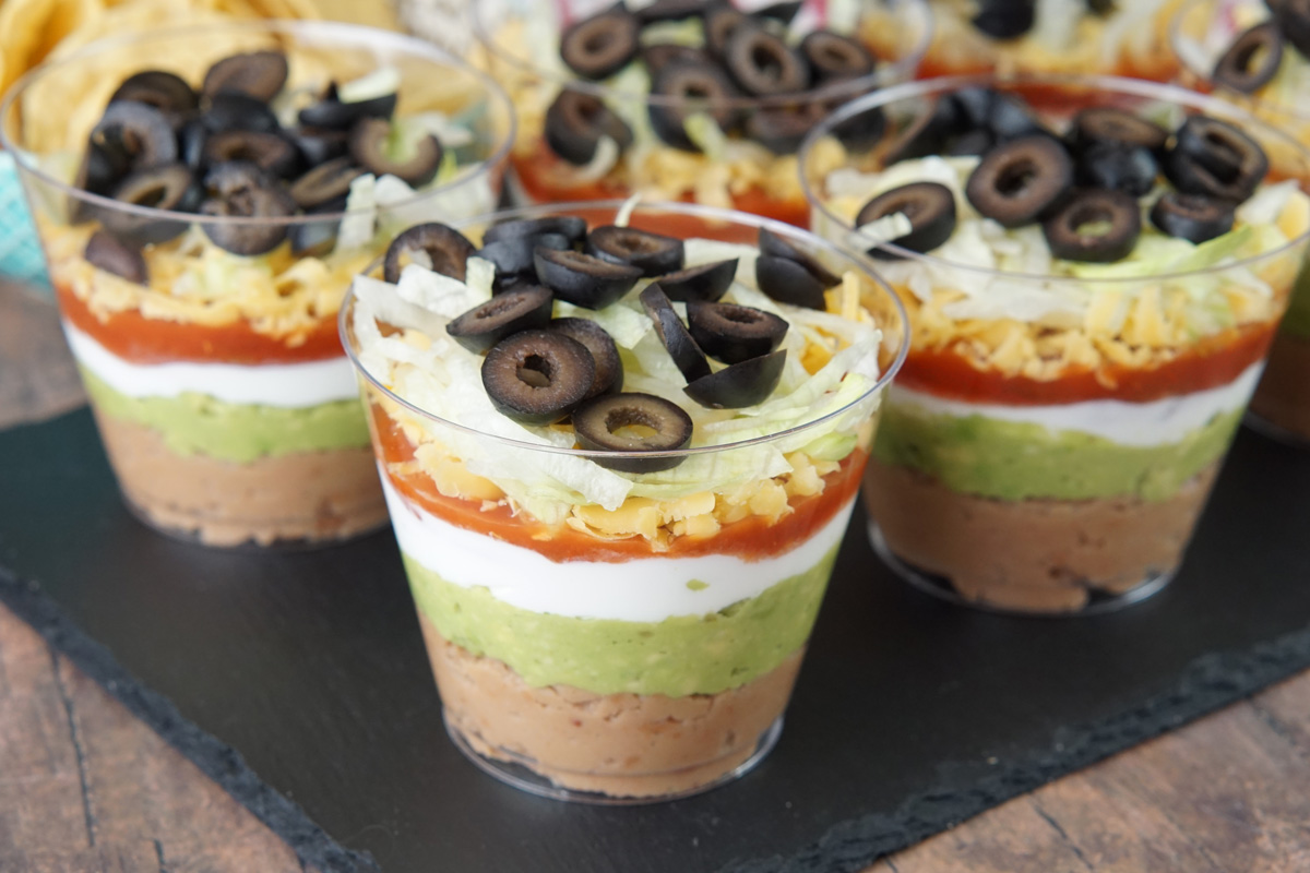 Easy 7-Layer Dip Cups - Savored Sips