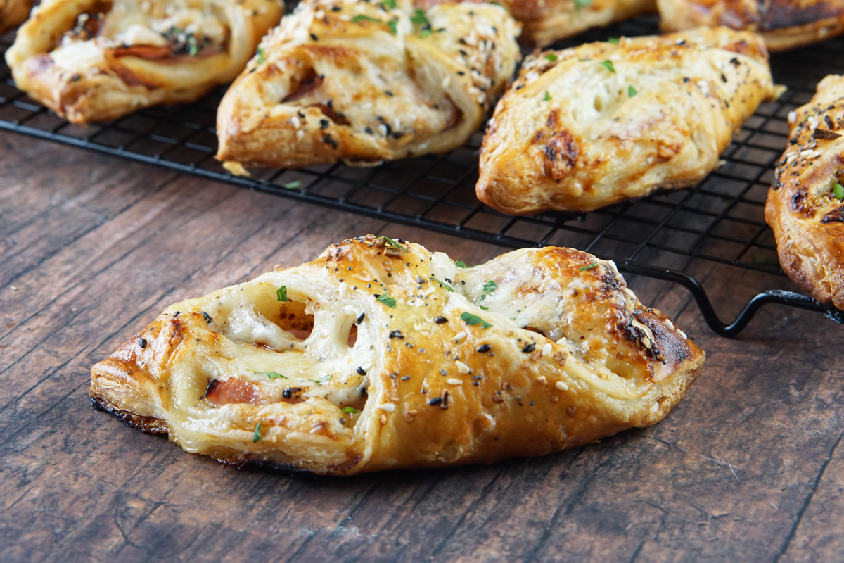 Savory Ham and Cheese Puff Pastry Bundles - Savored Sips