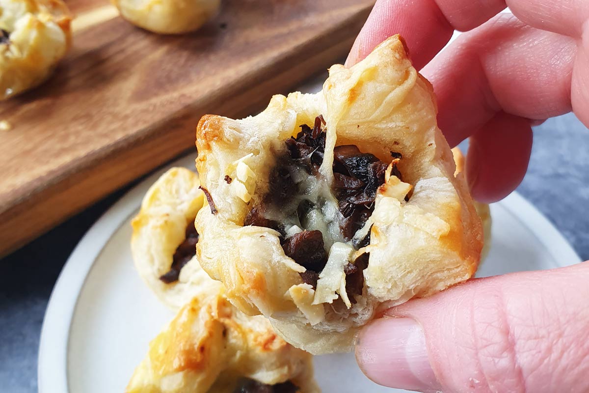 Puff Pastry Mushroom Tartlets - Savored Sips
