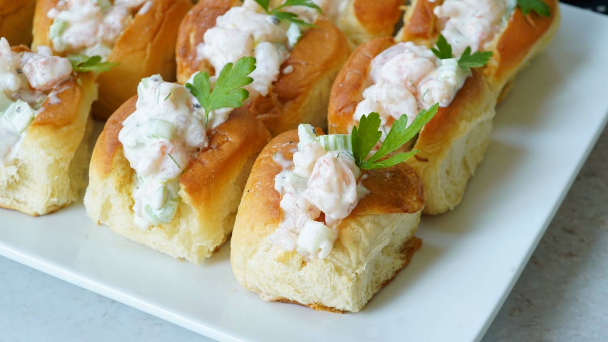 Mini Shrimp Rolls - Savored Sips