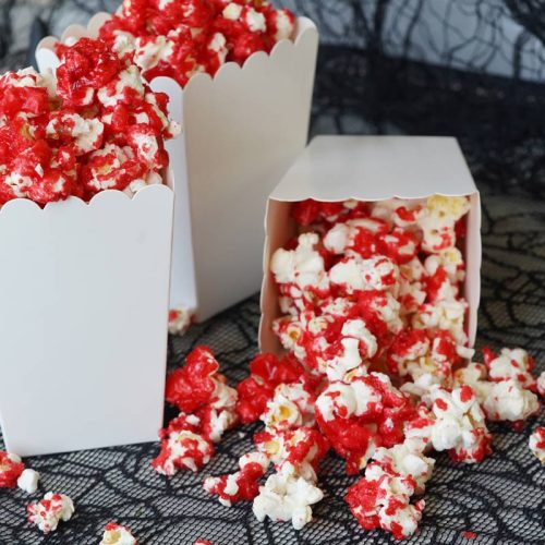 Blood Red Candy Popcorn - Savored Sips