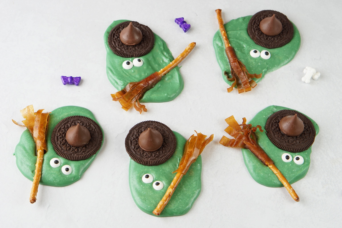 Spooky Melted Witch Cookie Bark - Savored Sips