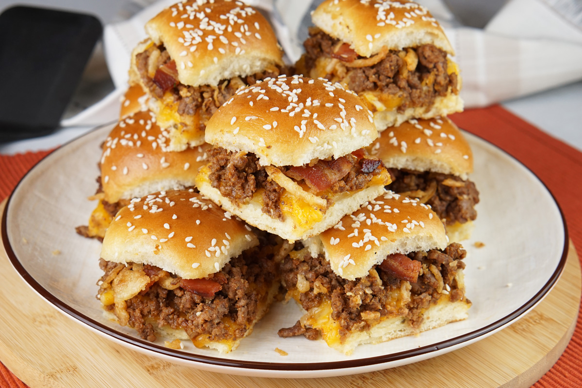 BBQ Bacon Cheeseburger Sliders - Savored Sips