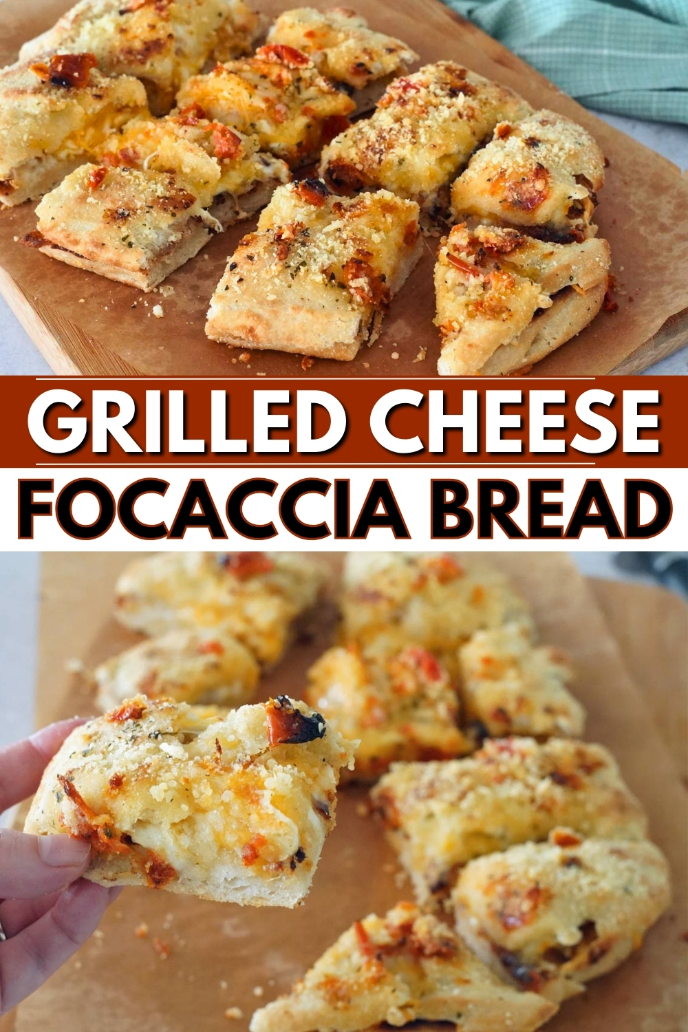 Grilled Cheese Roasted Tomato Focaccia Bread - Savored Sips