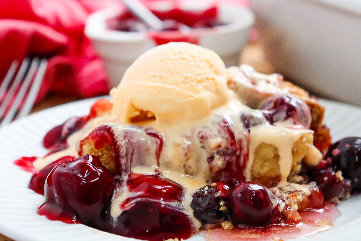 Easy Cherry Dump Cake - Savored Sips